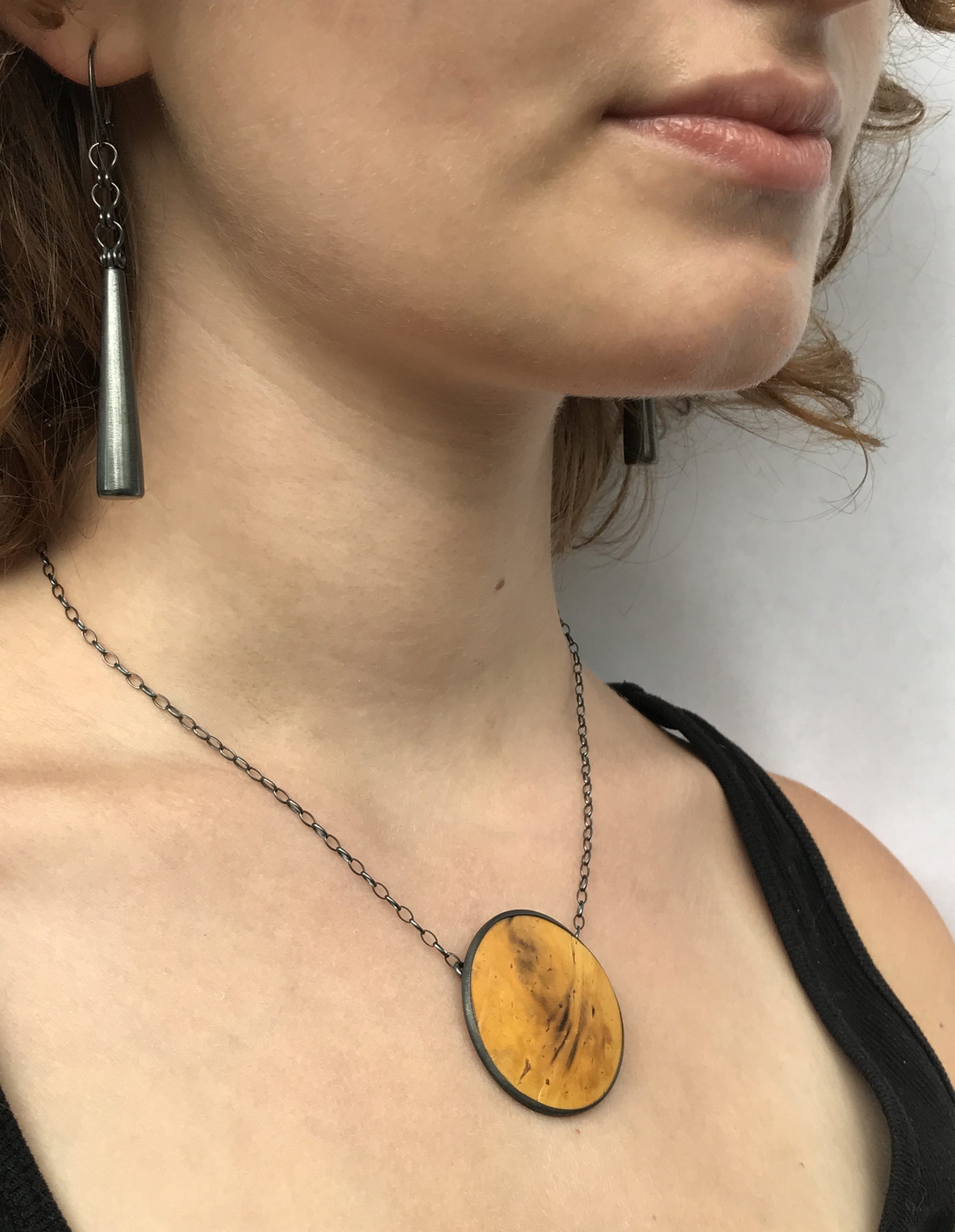 Ayala Naphtali - Coconut shell disc necklace - Harlem Sculpture Gardens